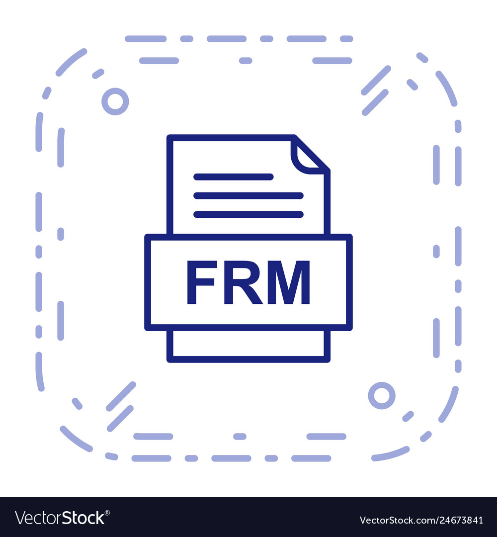 Frm file document icon Royalty Free Vector Image