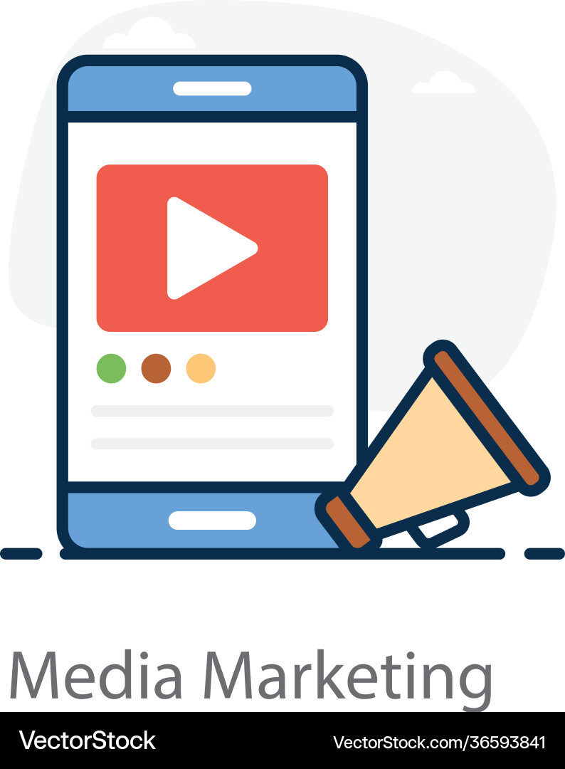 Media marketing Royalty Free Vector Image - VectorStock