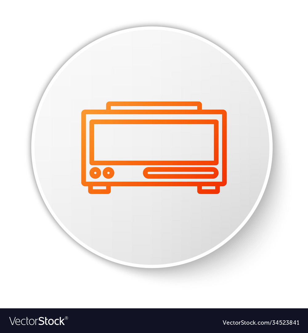 Orange line digital alarm clock icon isolated Vector Image Orange line digital alarm clock icon isolated Vector Image