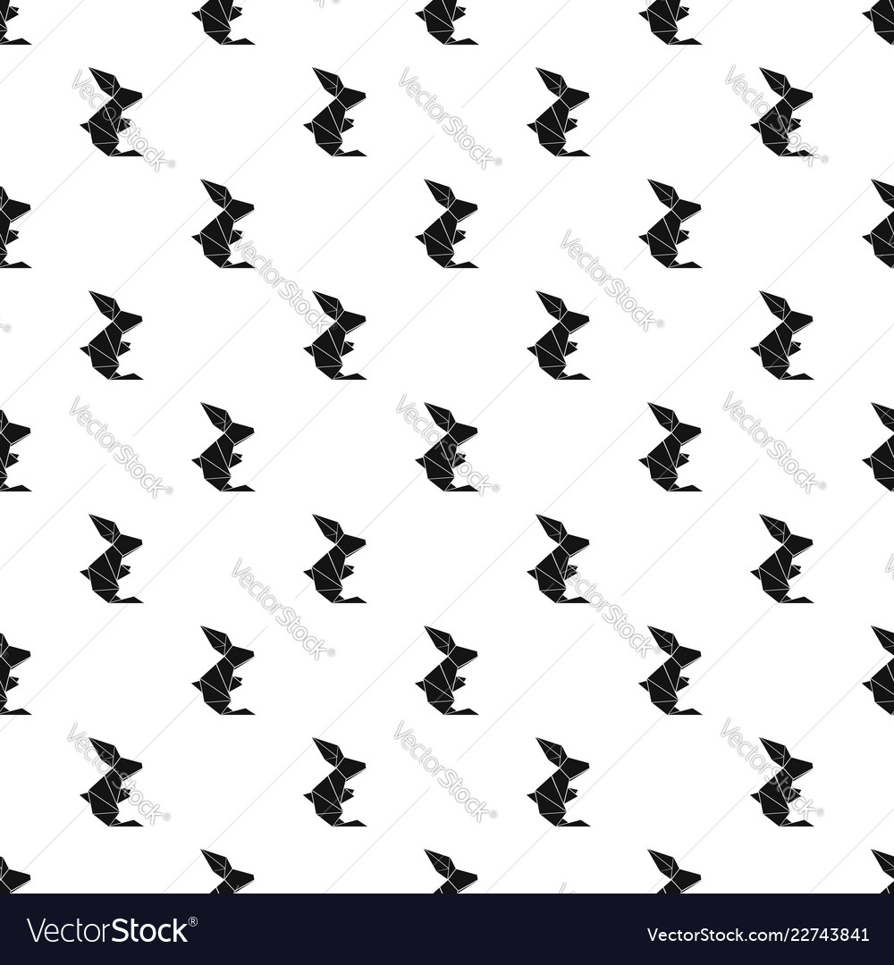 Origami rabbit pattern seamless Royalty Free Vector Image