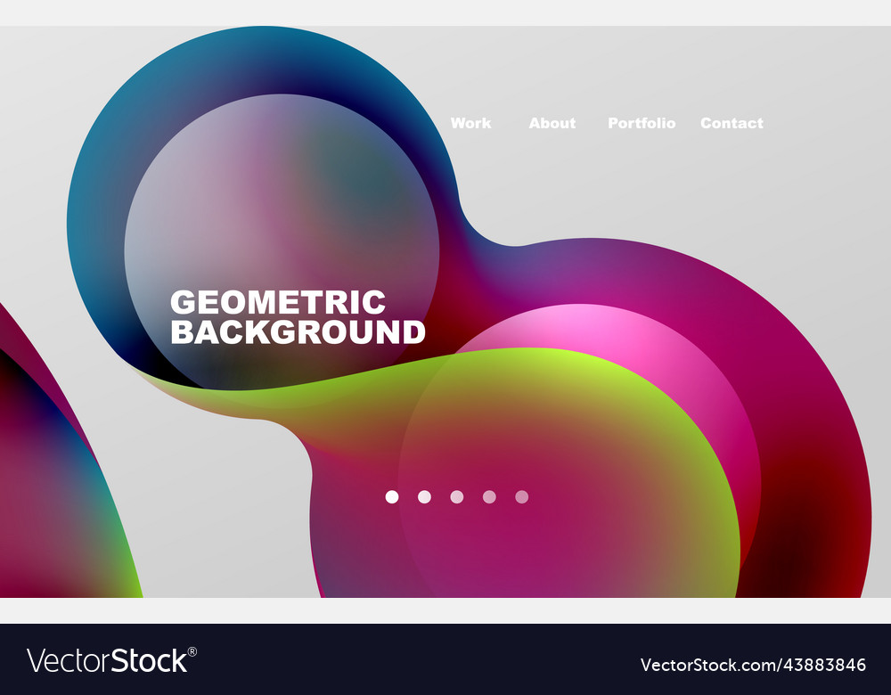 Abstract liquid background for your landing page Vector Image