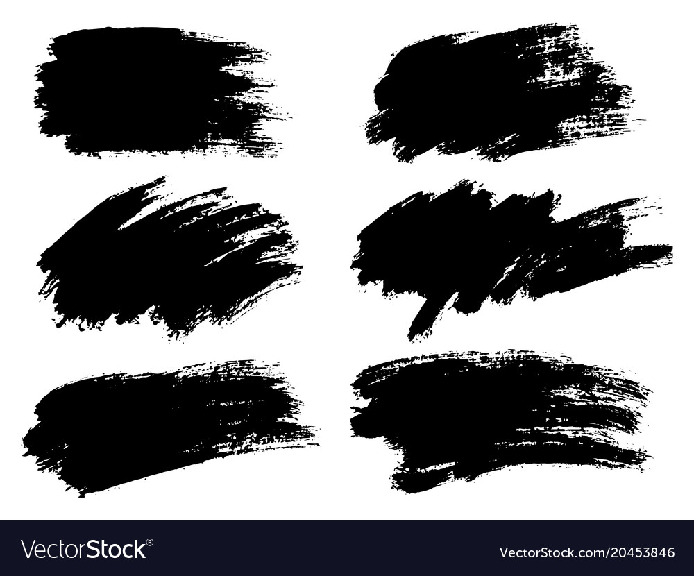 Black paint ink brush stroke brush line or Vector Image