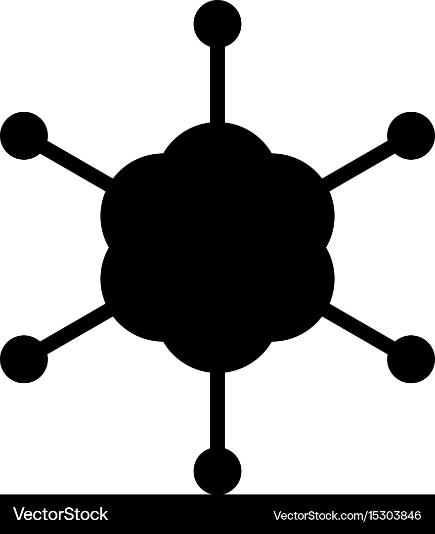 Business network the black color icon Royalty Free Vector