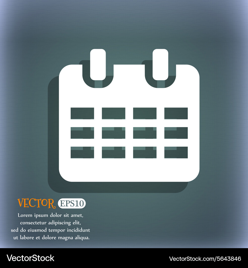 Calendar date or event reminder icon symbol Vector Image
