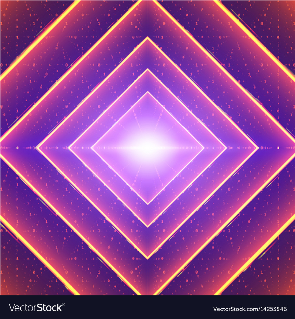 Data flow visualization square Royalty Free Vector Image