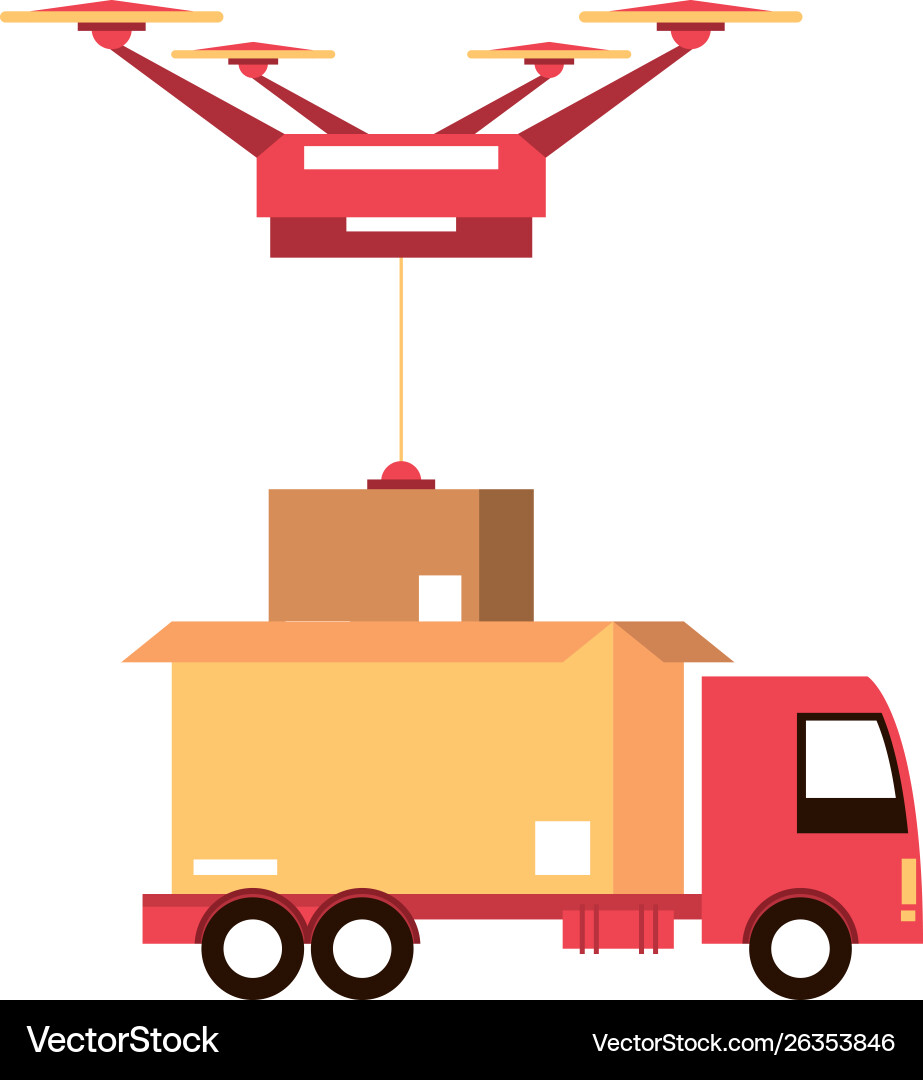 Logistic and delivery shipping cartoon Royalty Free Vector