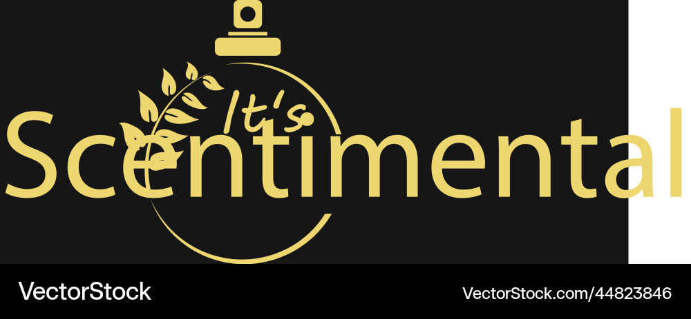 Modern luxurious fragrance perfume logo Royalty Free Vector