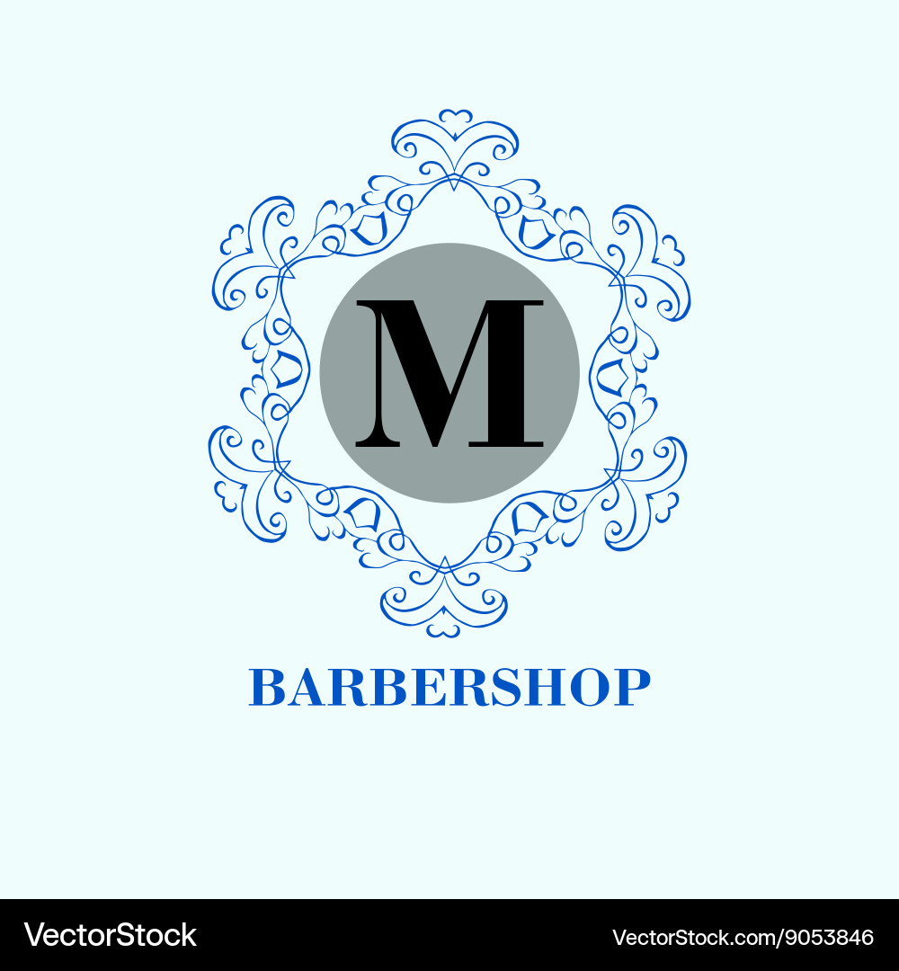Monogram logo template Royalty Free Vector Image