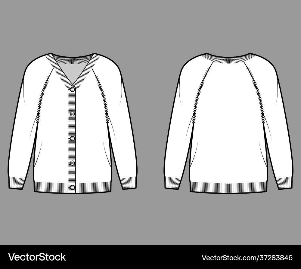Sweater cardigan technical fashion Royalty Free Vector Image