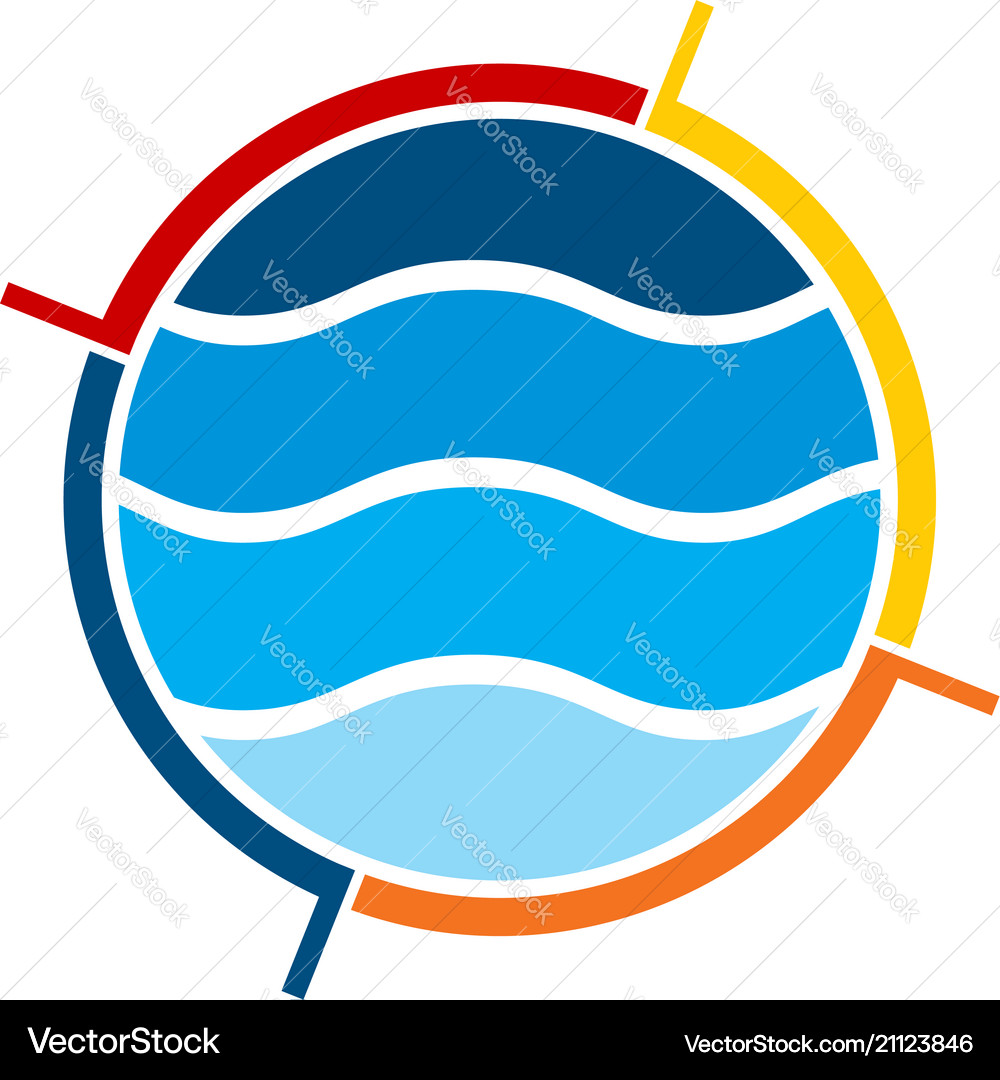 Water solution logo design template Royalty Free Vector