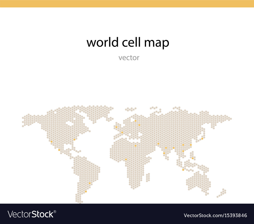 World cell map Royalty Free Vector Image - VectorStock