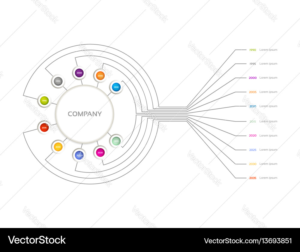 2016729 diagram 10 line Royalty Free Vector Image