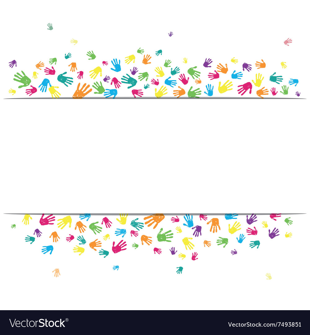 Abstract hands background Royalty Free Vector Image