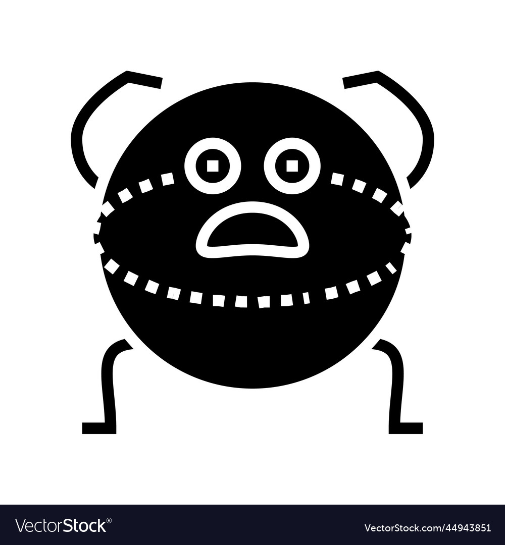 Ball geometric shape character glyph icon Vector Image Ball geometric shape character glyph icon Vector Image
