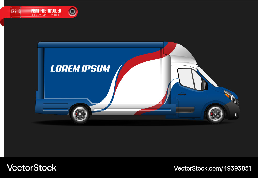 Car livery design vehicle Royalty Free Vector Image