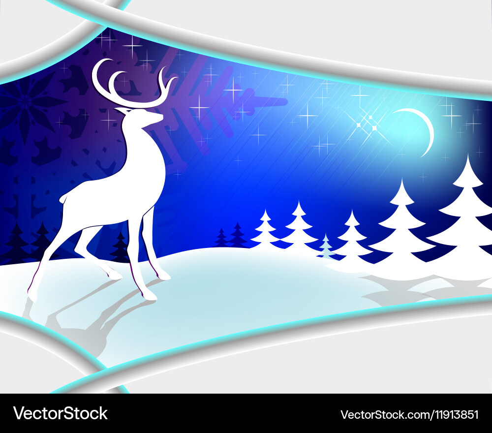Christmas blue design with frame Royalty Free Vector Image