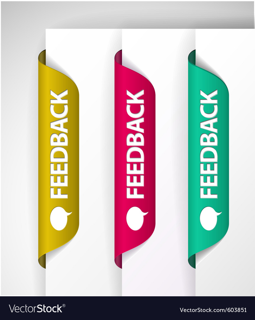 Feedback labels Royalty Free Vector Image - VectorStock
