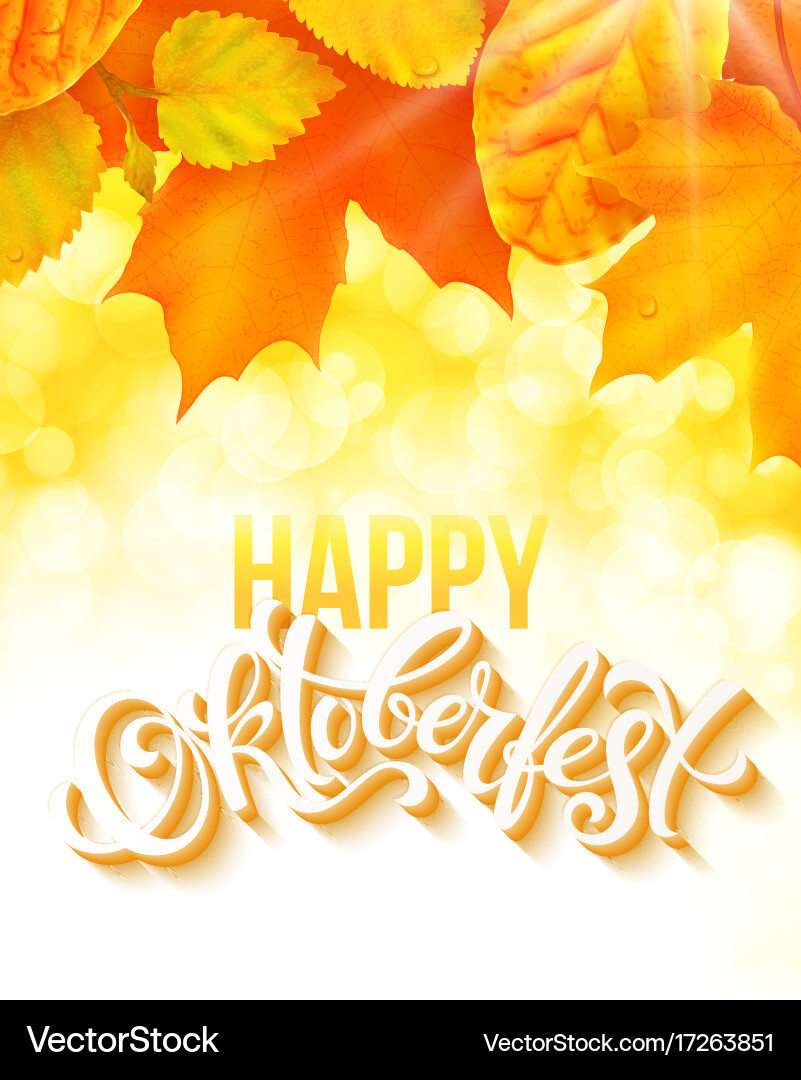 Happy oktoberfest poster Royalty Free Vector Image
