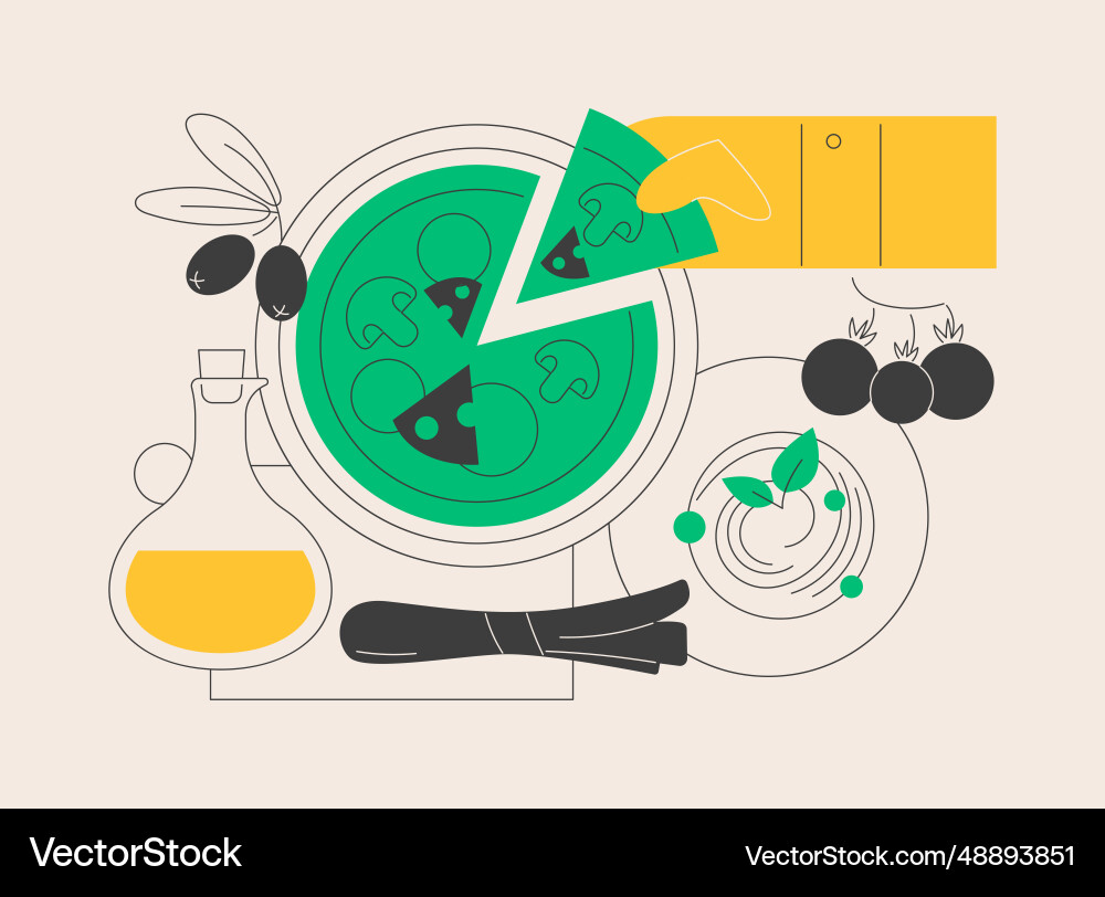 Italian cuisine abstract concept Royalty Free Vector Image
