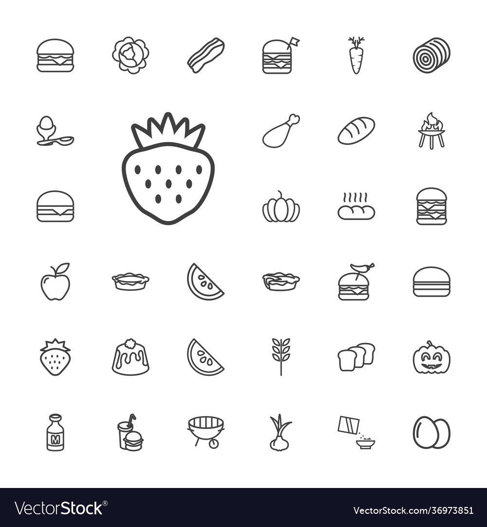 Nutrition icons Royalty Free Vector Image - VectorStock