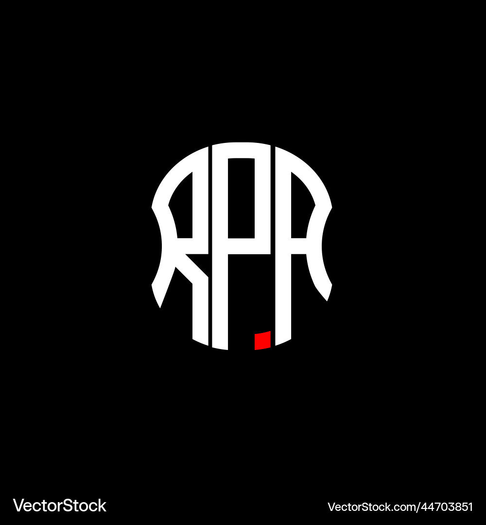 Rpa letter logo abstract creative design Vector Image
