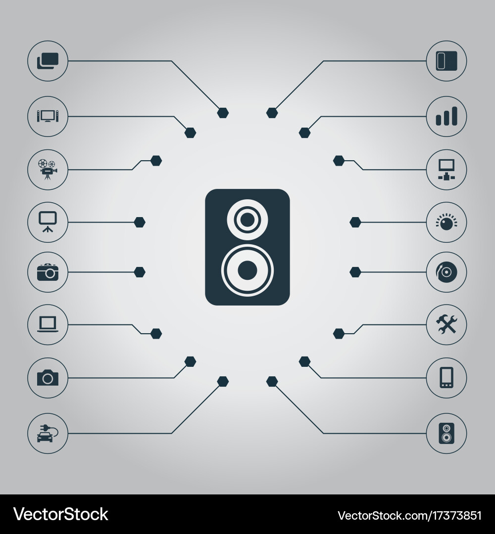 Set of simple hardware icons Royalty Free Vector Image