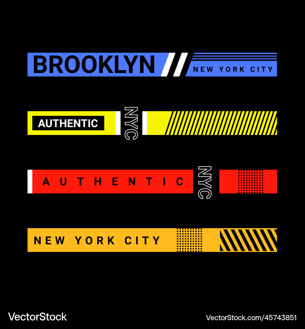 Simple city slogan strip design perfect Royalty Free Vector