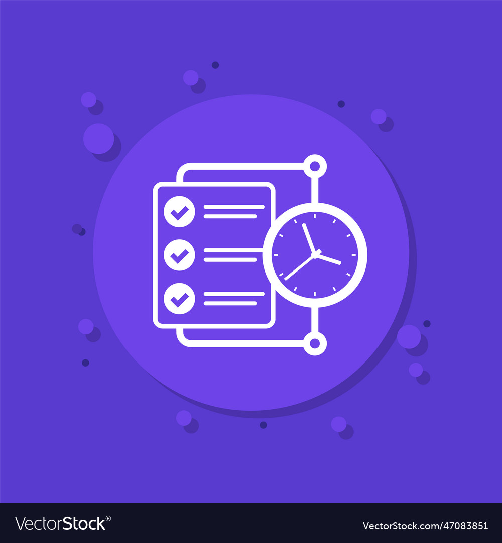 Timesheet time tracking icon for web Royalty Free Vector Timesheet time tracking icon for web Royalty Free Vector
