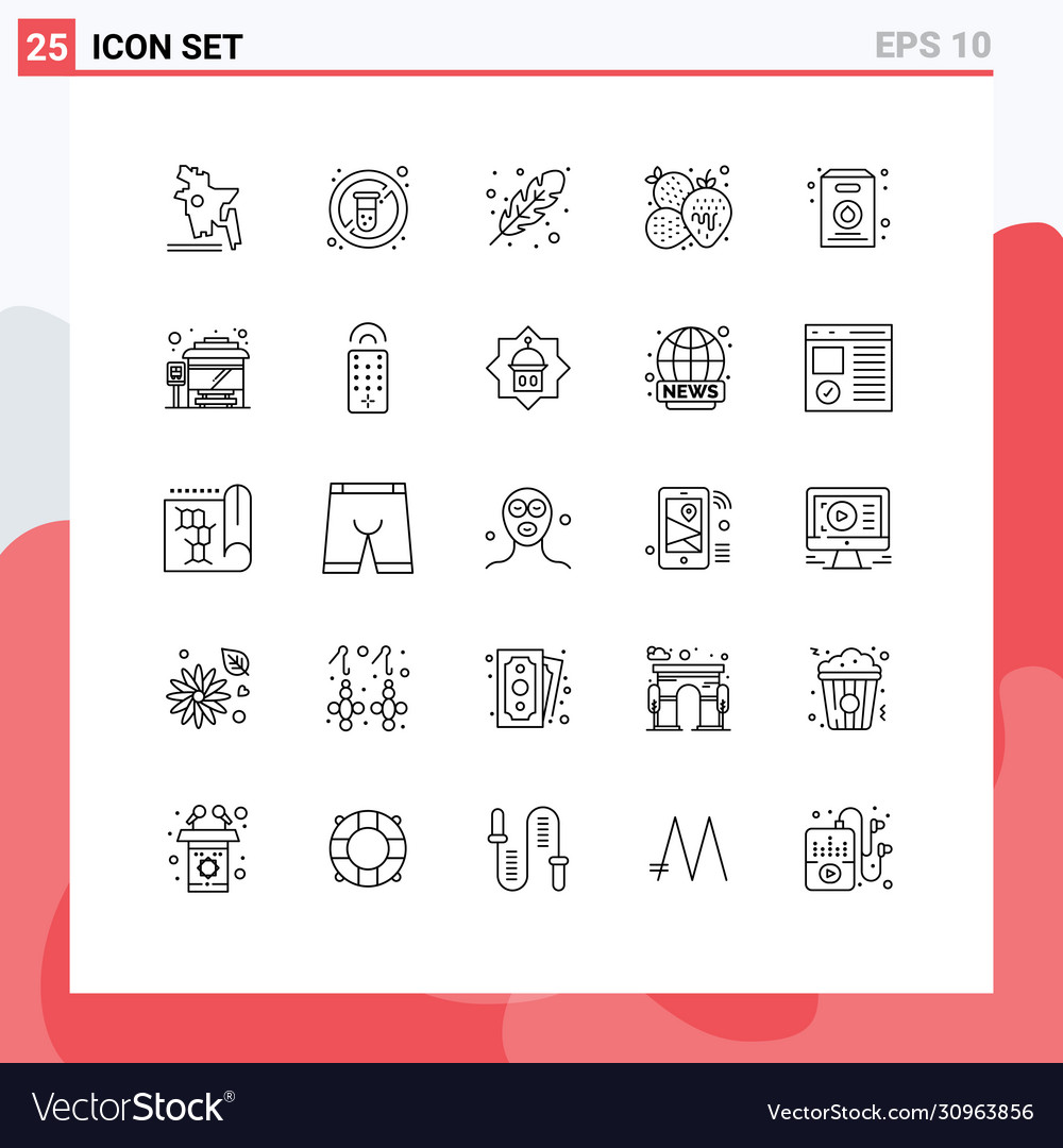 25 universal line signs symbols supermarket Vector Image 25 universal line signs symbols supermarket Vector Image