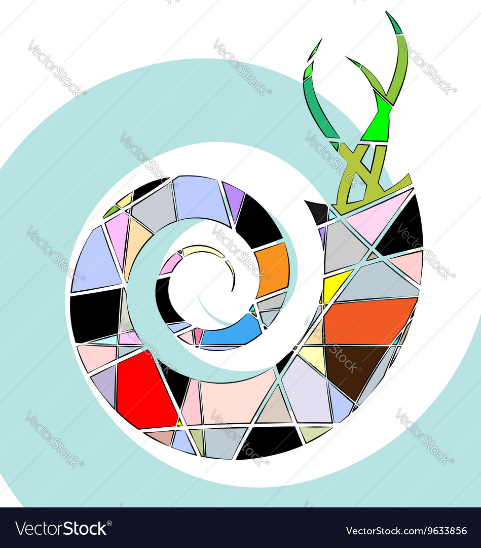 Abstract colored shell Royalty Free Vector Image