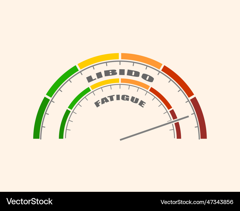 Abstract measuring device influence of fatigue Vector Image