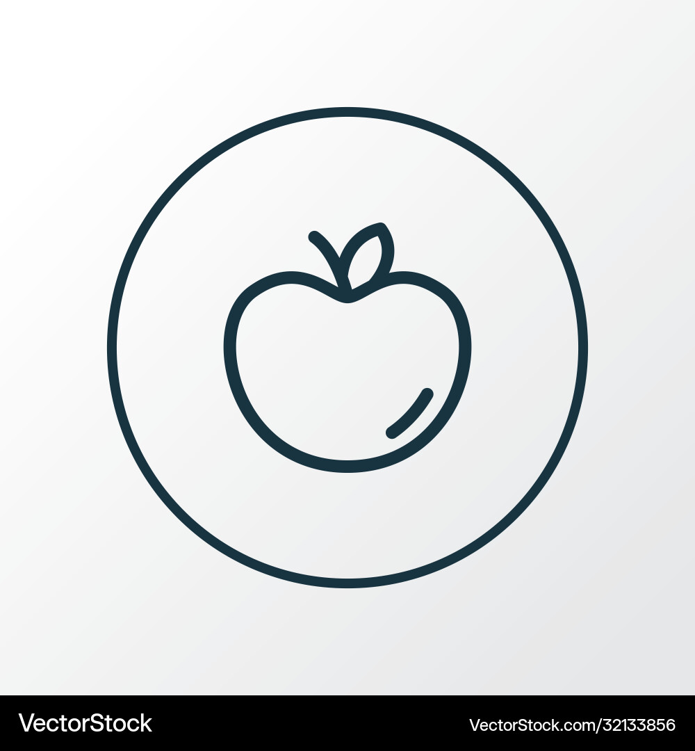 Apple icon line symbol premium quality isolated Vector Image