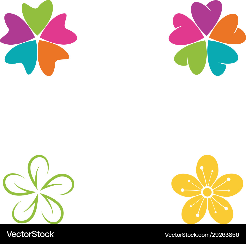 Beauty icon flowers design Royalty Free Vector Image