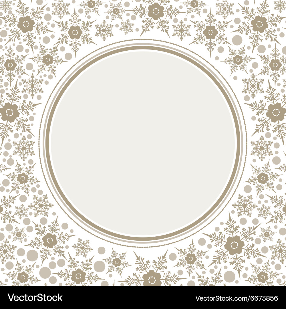 Frame template for greeting christmas card Vector Image