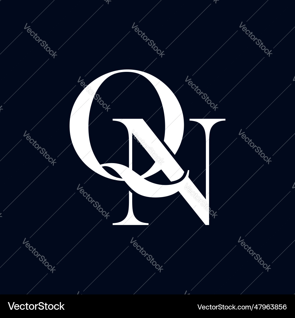 Initial letter qn logo template with luxury symbol
