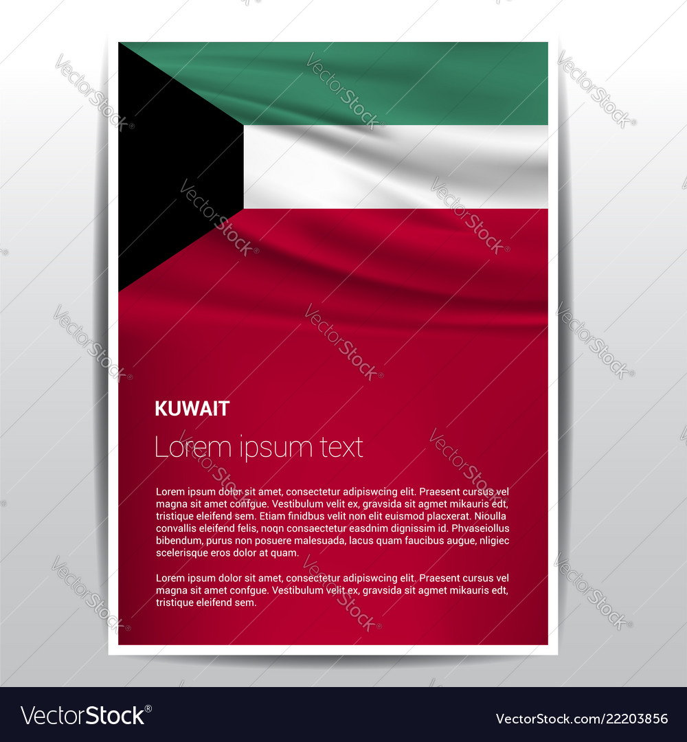 Kuwait flags design Royalty Free Vector Image - VectorStock