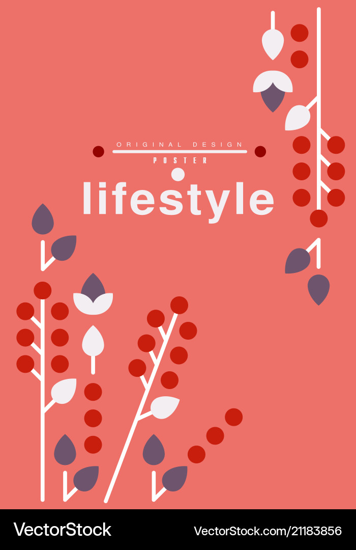 Lifestyle poster original design ecological Vector Image