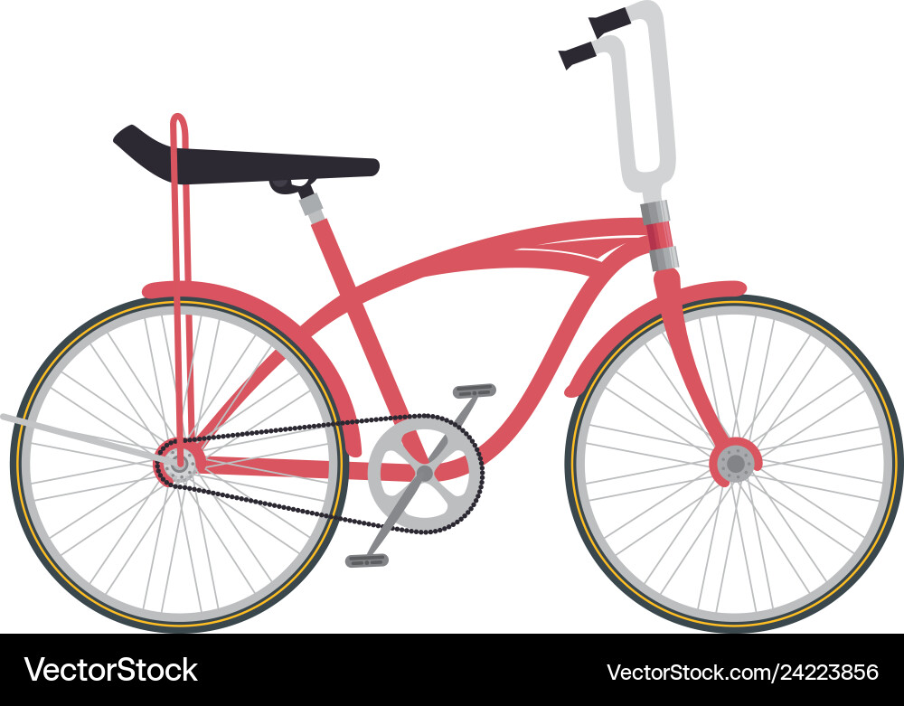 Retro bicycle isolated icon Royalty Free Vector Image