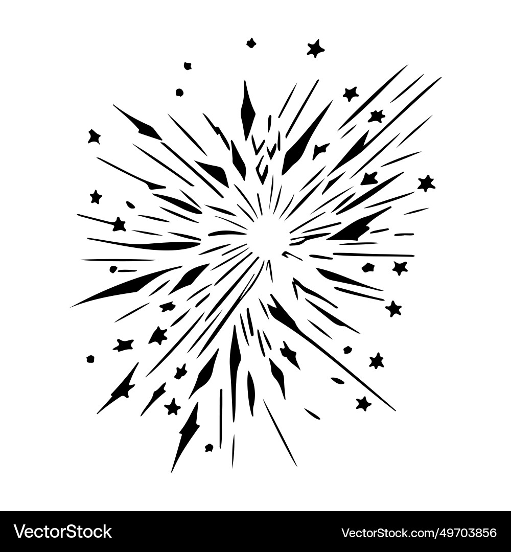 Star cosmos space abstract sketch hand draw Vector Image