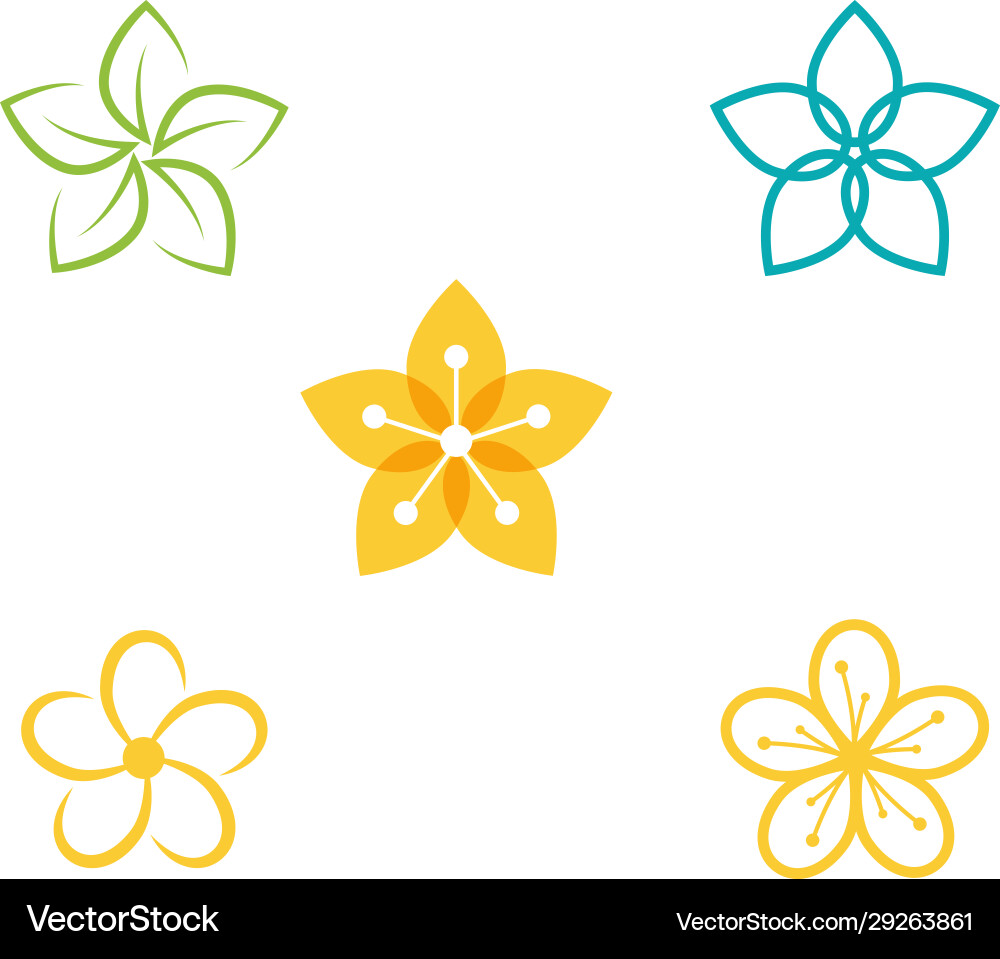 Beauty icon flowers design Royalty Free Vector Image