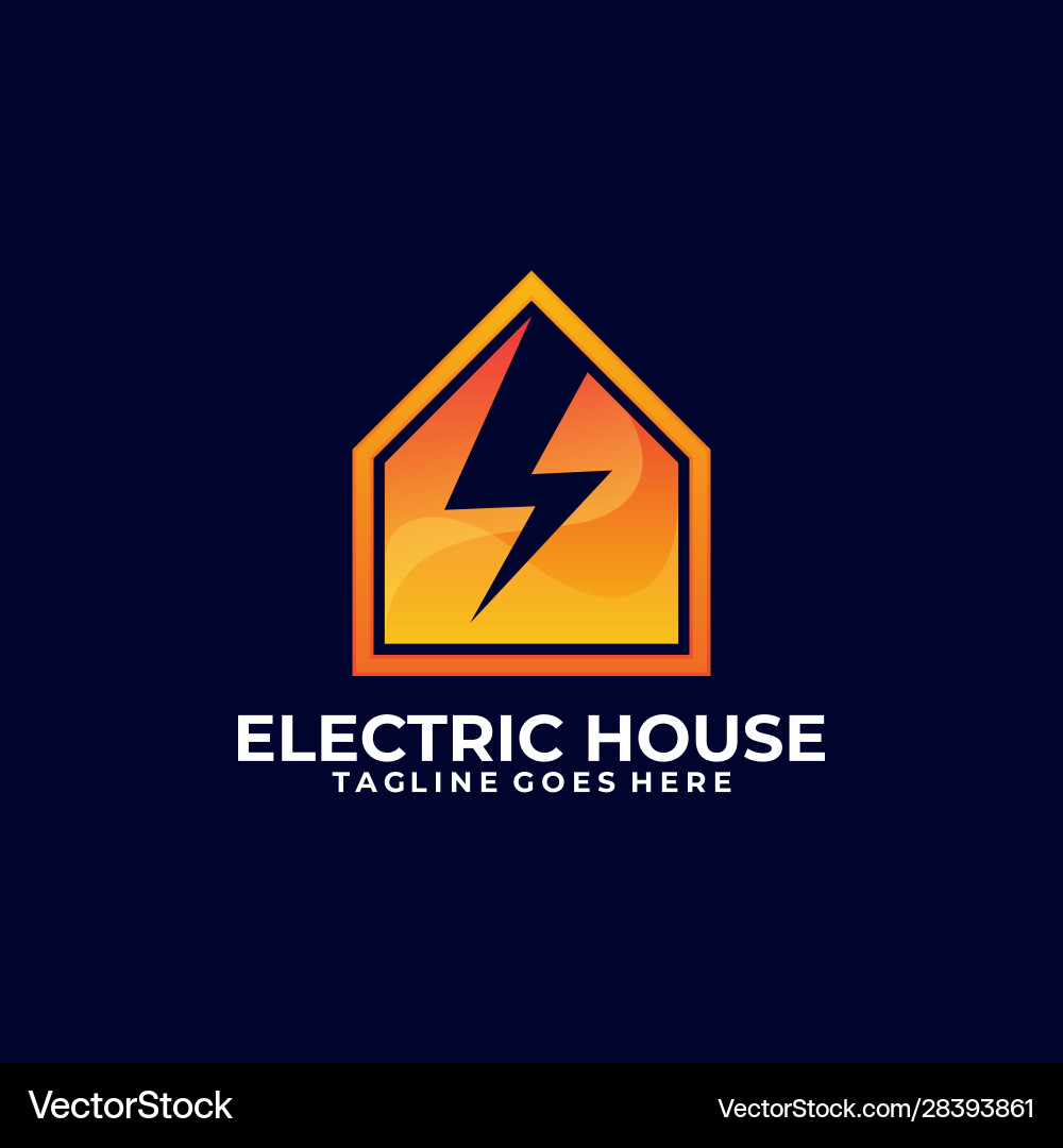 Electric house template Royalty Free Vector Image