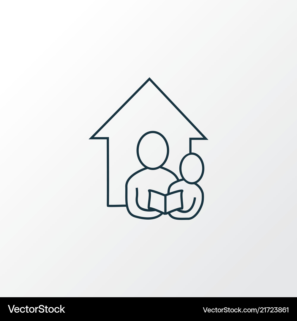 Home schooling icon line symbol premium quality Vector Image