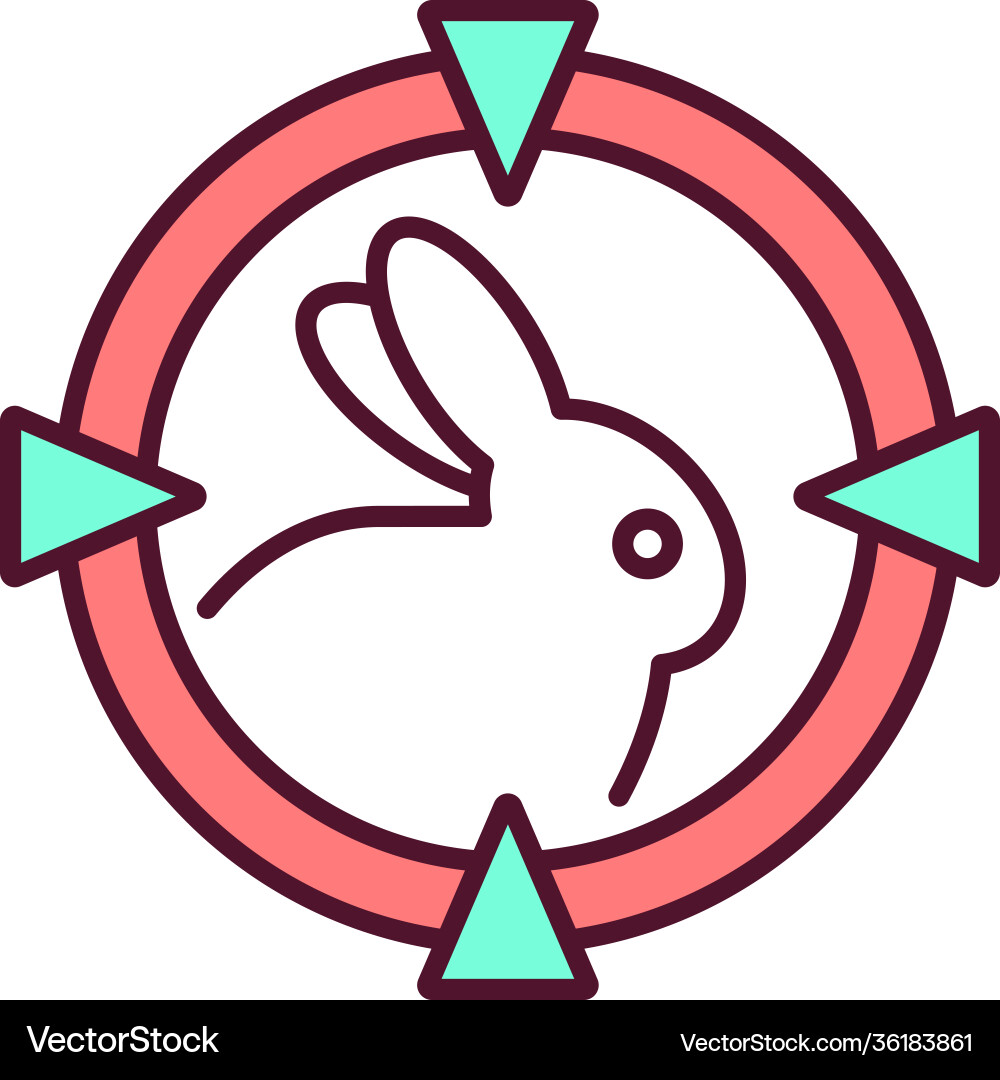 Hunting rgb color icon Royalty Free Vector Image