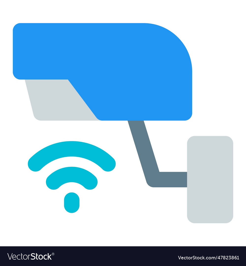 Monitoring with a wireless security camera Vector Image