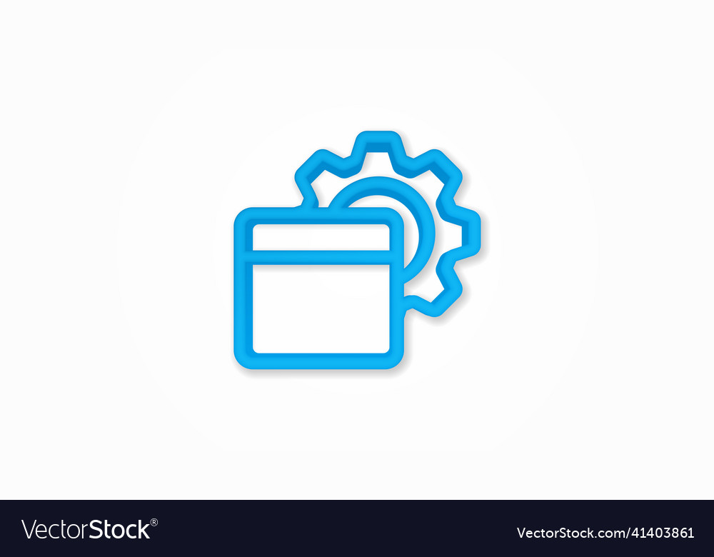 Programming code setup application realistic icon Vector Image