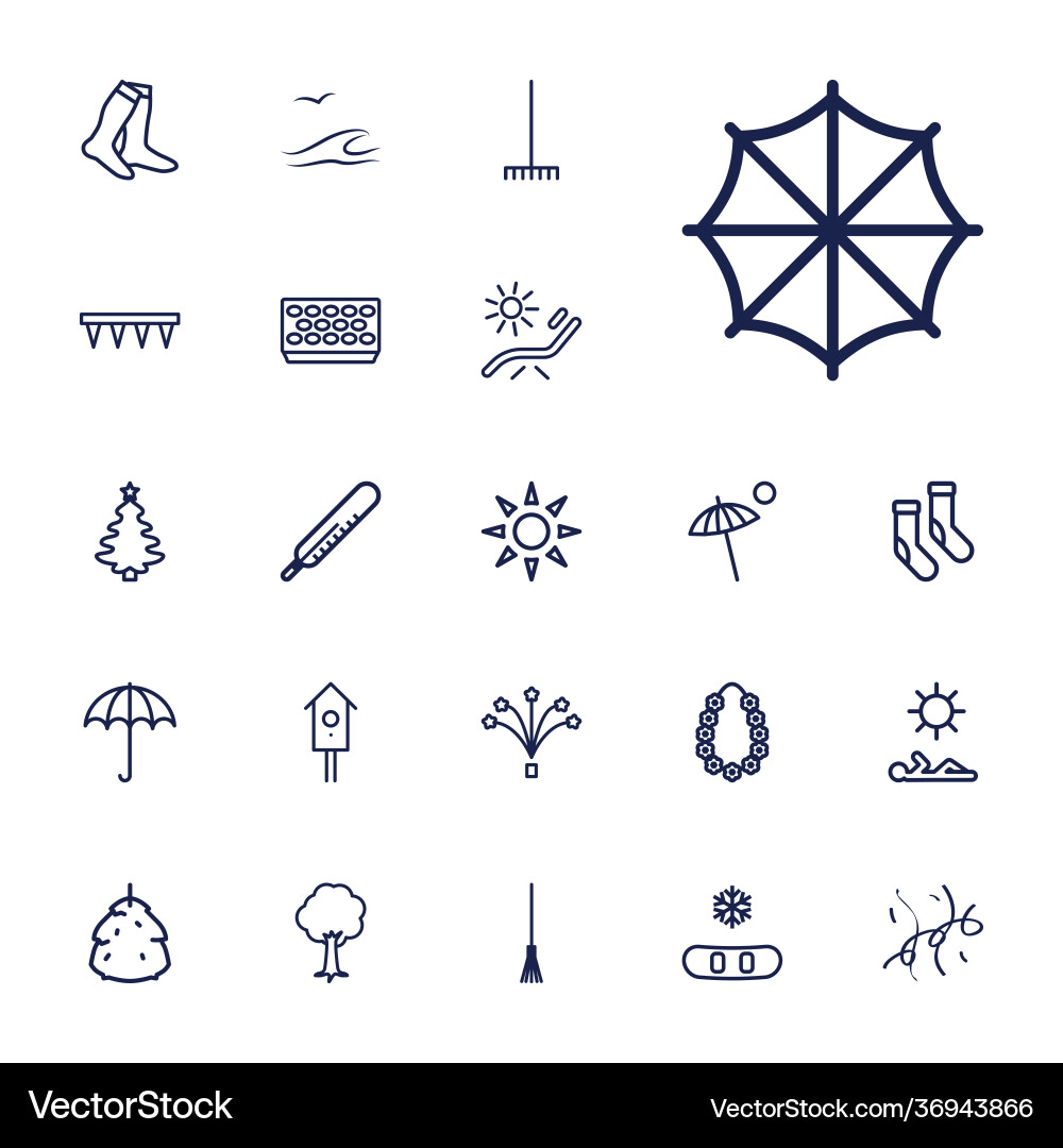 22 season icons Royalty Free Vector Image - VectorStock