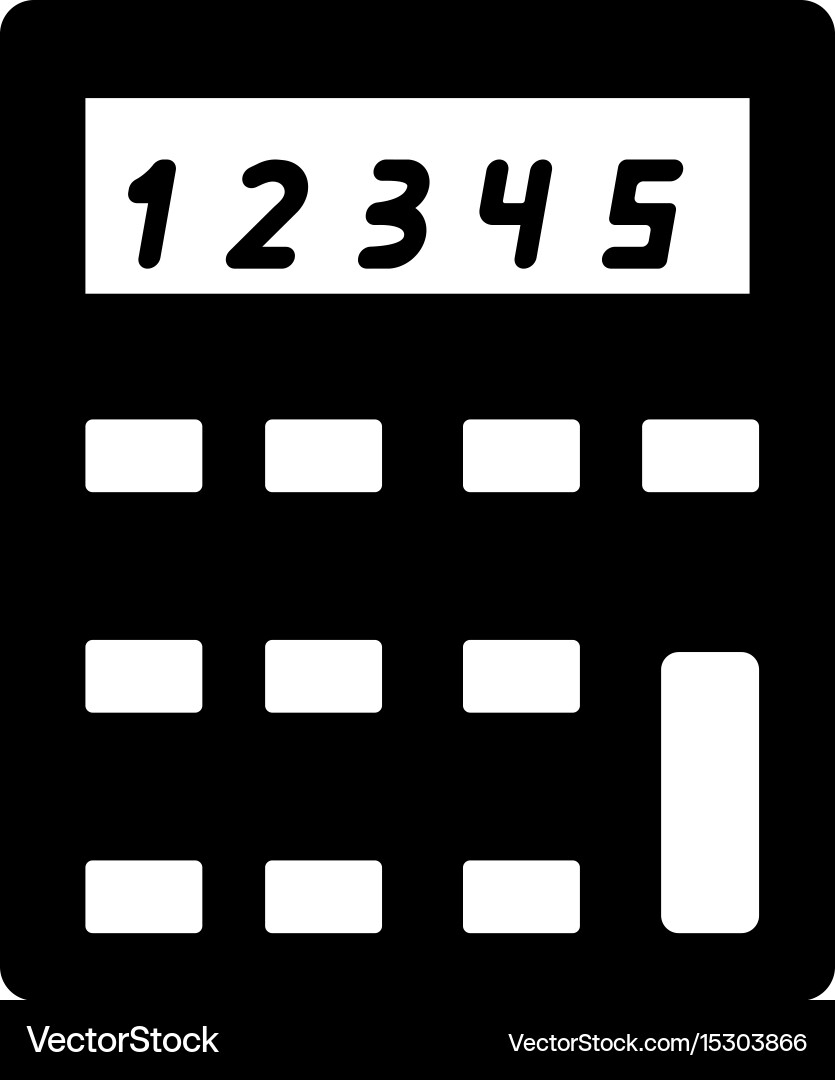 Calculator the black color icon Royalty Free Vector Image