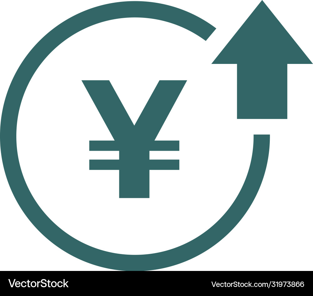 Cost symbol increase icon symbol image isolated Vector Image