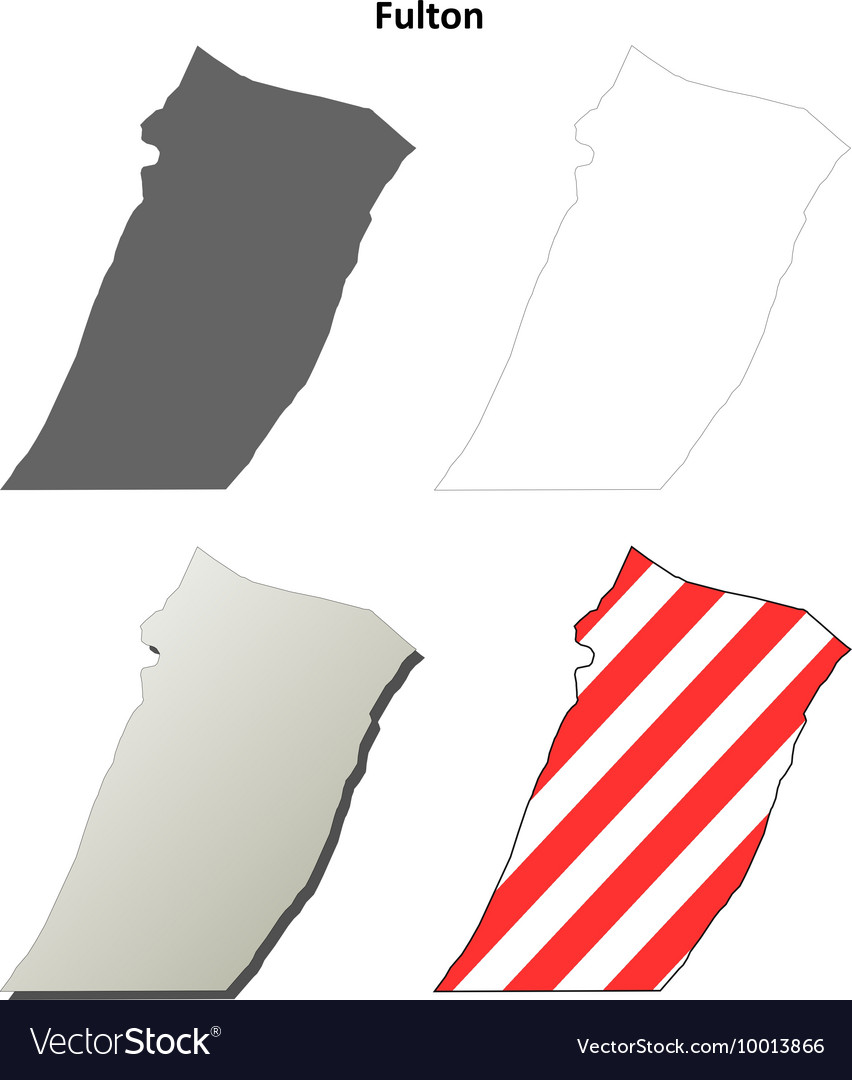 Fulton map icon set Royalty Free Vector Image - VectorStock