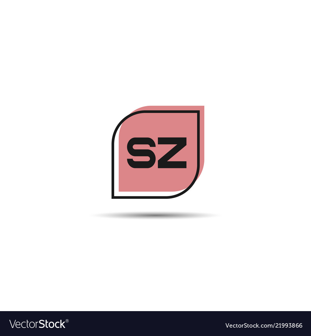 Initial letter sz logo template design Royalty Free Vector